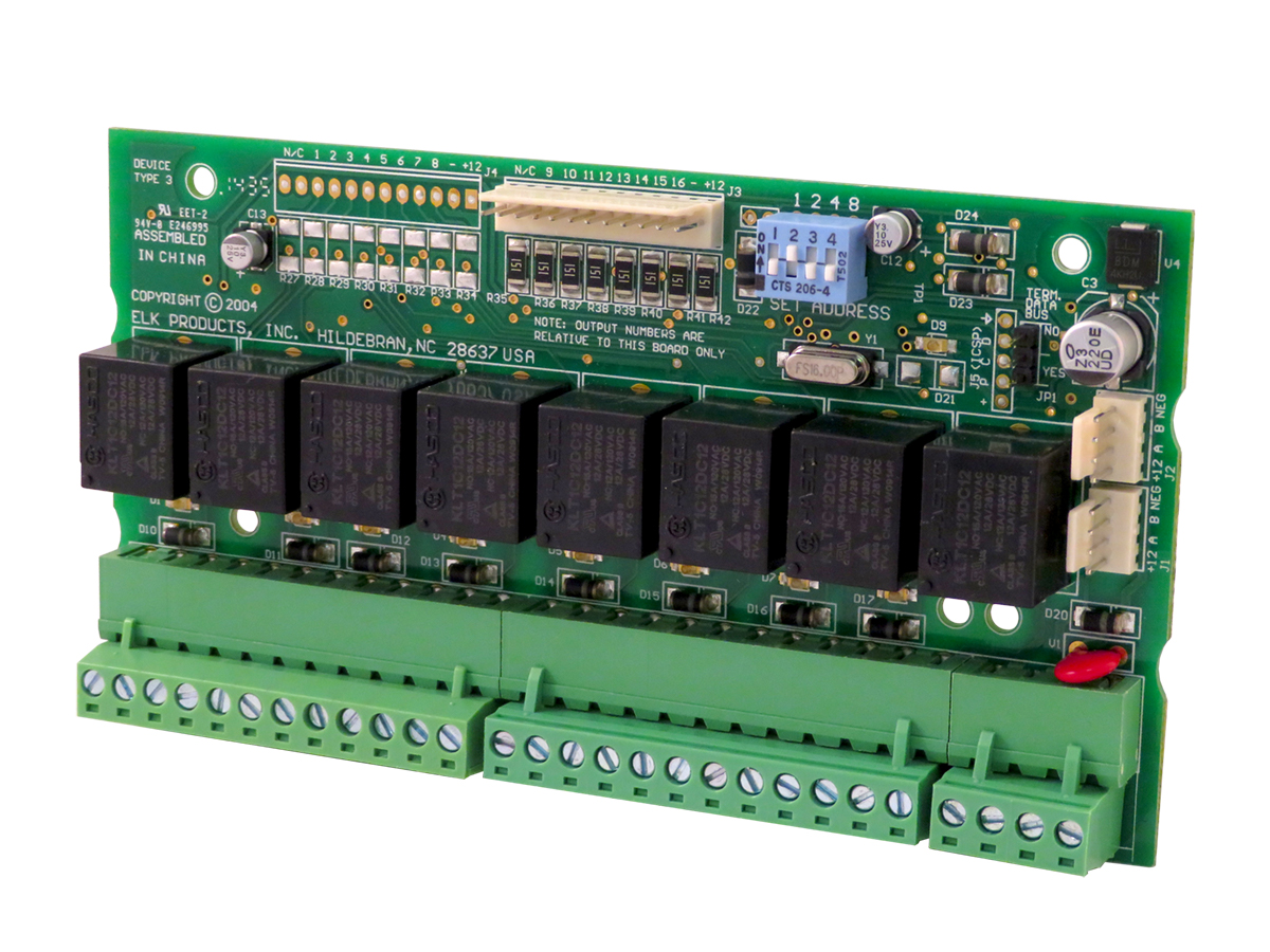 16 Output Expander, 8 Voltage & 8 Relays - ELK Products